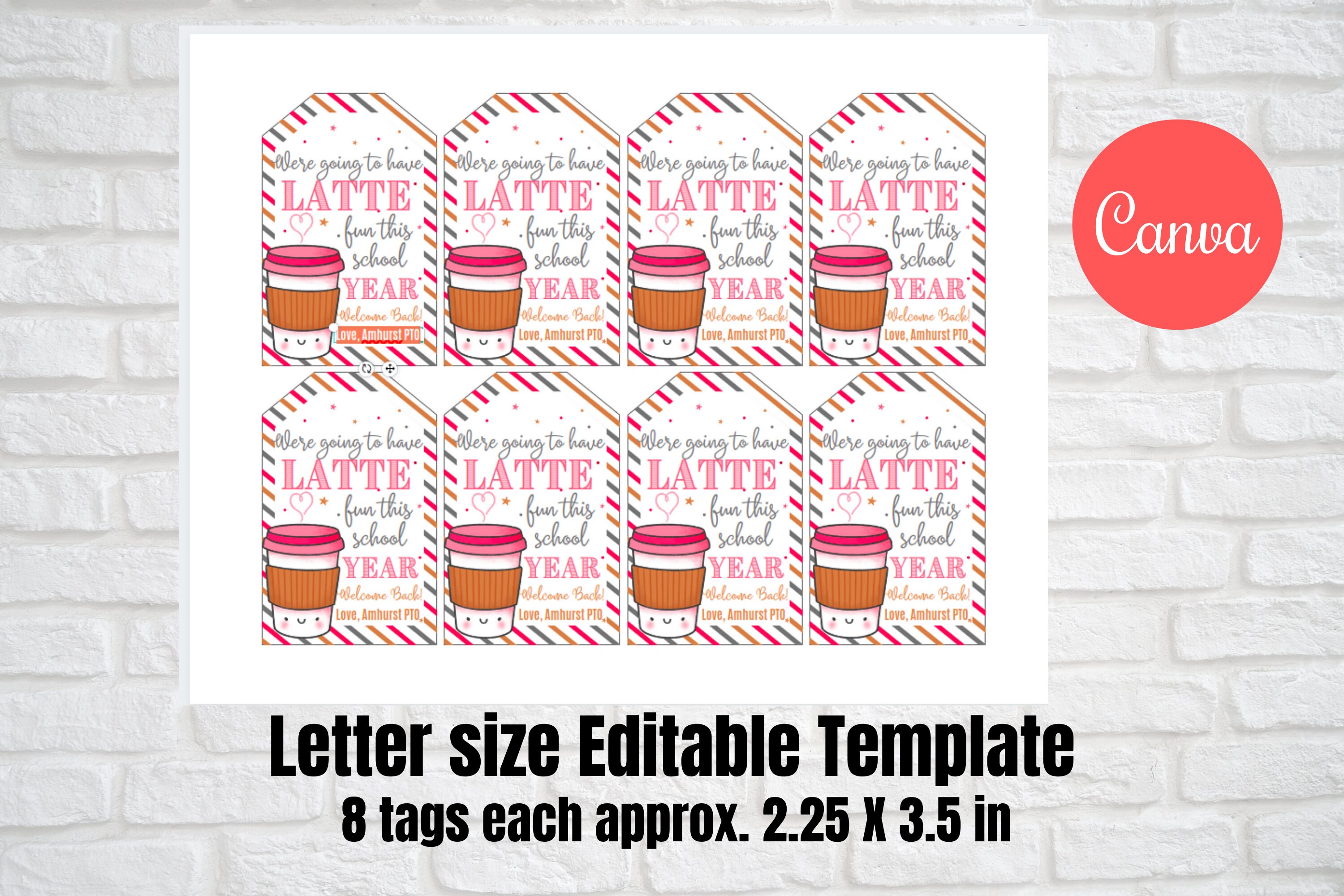 Back to School Coffee Gift Tags We're Going to Have Latte | Etsy