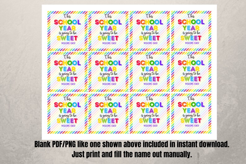 Back to School Candy Gift Tags This School Year is Going to - Etsy