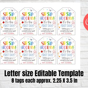 Sip Sip Hooray, It's the First Day, Back to School/college Tumbler, Cup ...