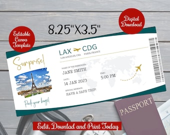 Graduation Plane Ticket Gift - Etsy