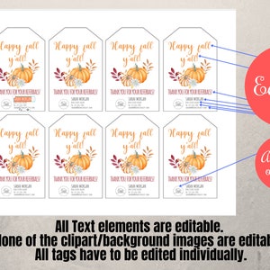 Happy Fall Yall Gift Tagsthank You for Your Referrals Client | Etsy