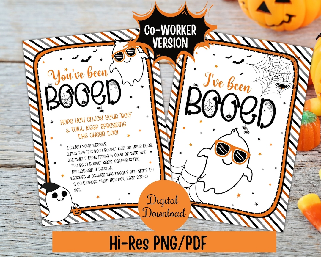 You've Been Boo'd Co Worker Printable, I've Been Boo'd Office Workplace ...