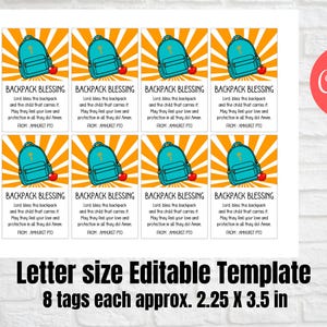 Lord Bless This Backpack Cards,blessing of the Backpack Church Ceremony ...