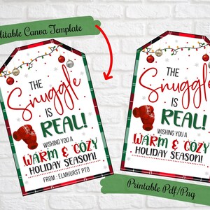 The Snuggle is Real Gift Tags christmas Gift Tags for | Etsy
