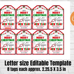 Merry Christmas and a Poopin New Year, Christmas Bubbles Gift Tag ...