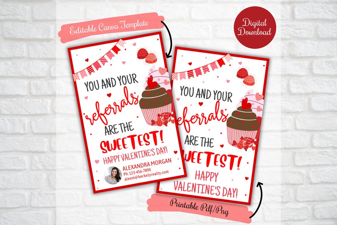 Realtor Valentine Sweets Gift Tag for Clients,you and Your Referrals ...