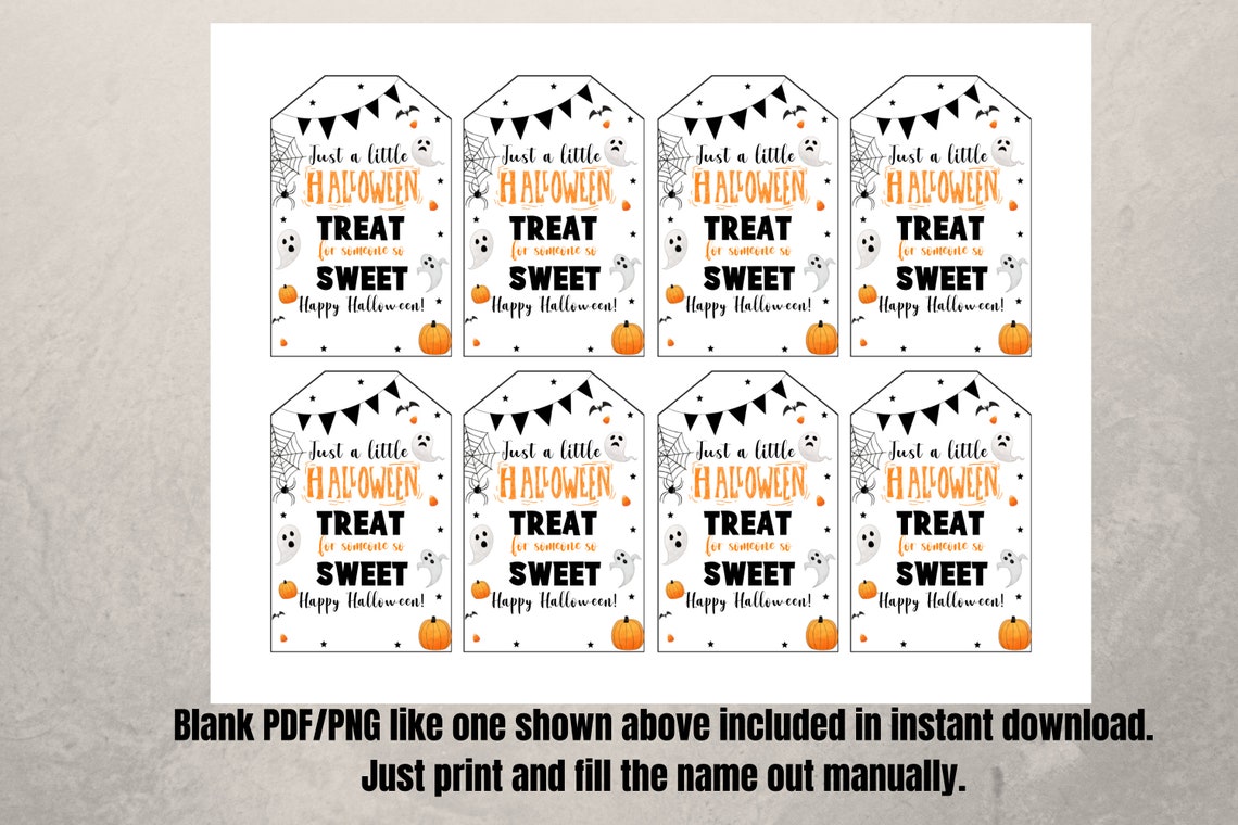Just a Little Halloween Treat for Someone so Sweet Gift Tags - Etsy