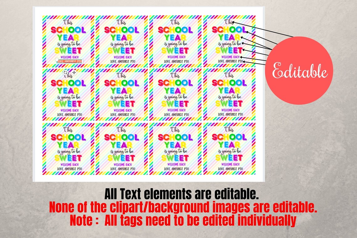 Back to School Candy Gift Tags, This School Year is Going to Be Sweet ...