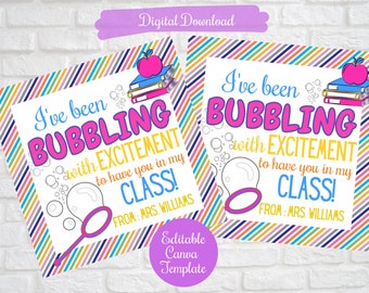 First Day of School Bubbles Gift Tags I Am Bubbling With - Etsy