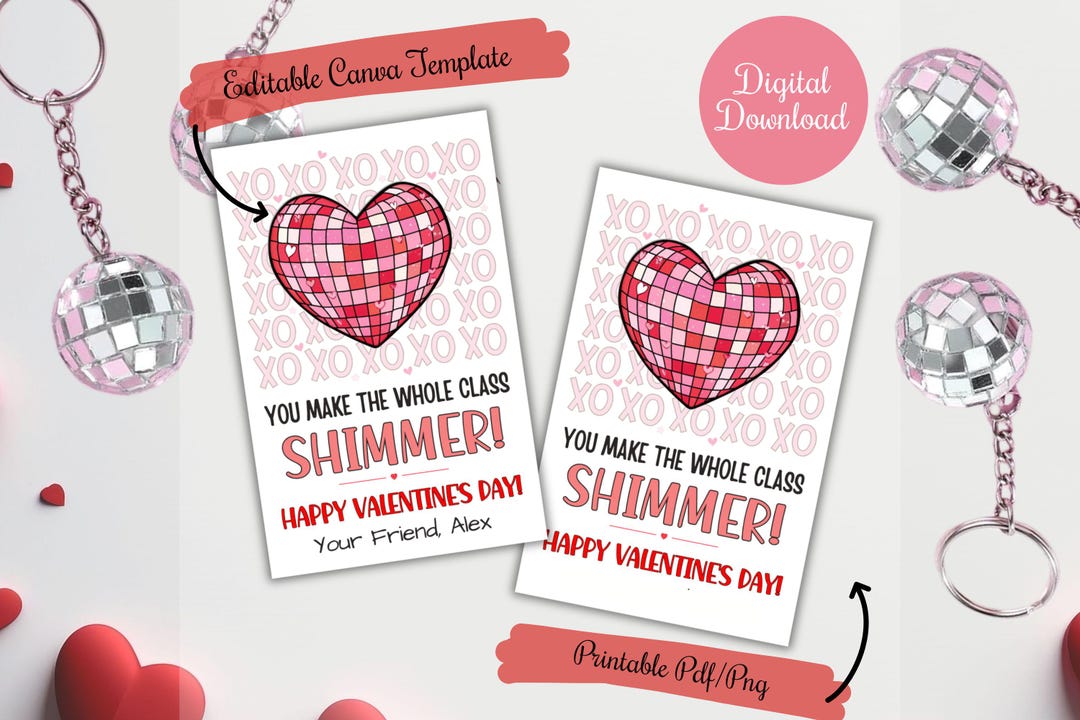 You Make the Whole Class Shimmer Printable Tag, Shimmer Disco Ball ...