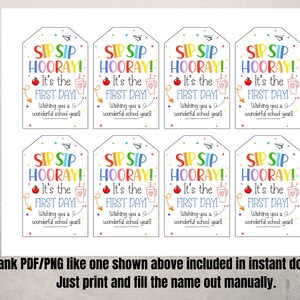 Sip Sip Hooray, It's the First Day, Back to School/college Tumbler, Cup ...