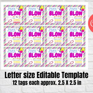 Back to School Bubbles Gift Tags, This Year is Going to Blow You Away ...