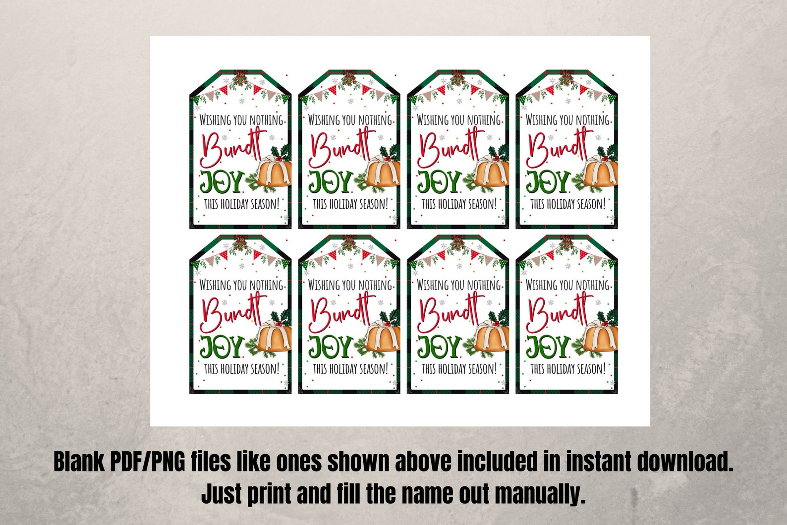 Wishing You Nothing Bundt Joy This Holiday Season christmas - Etsy