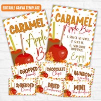 EDITABLE You Are Awesome to the Core Treat Tags Caramel Apple Favor ...