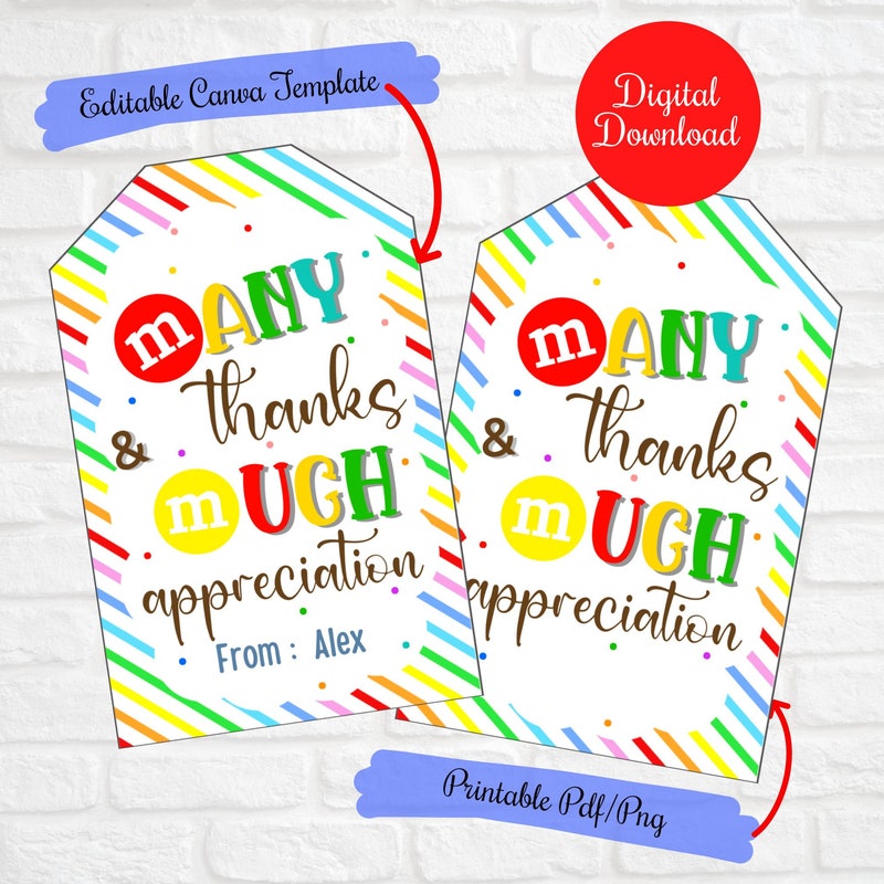 Candy Sayings Thank You - Etsy