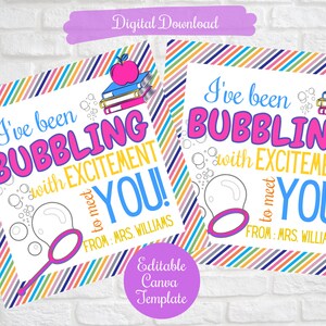 Back to School Bubbles Gift Tags I Am Bubbling With - Etsy