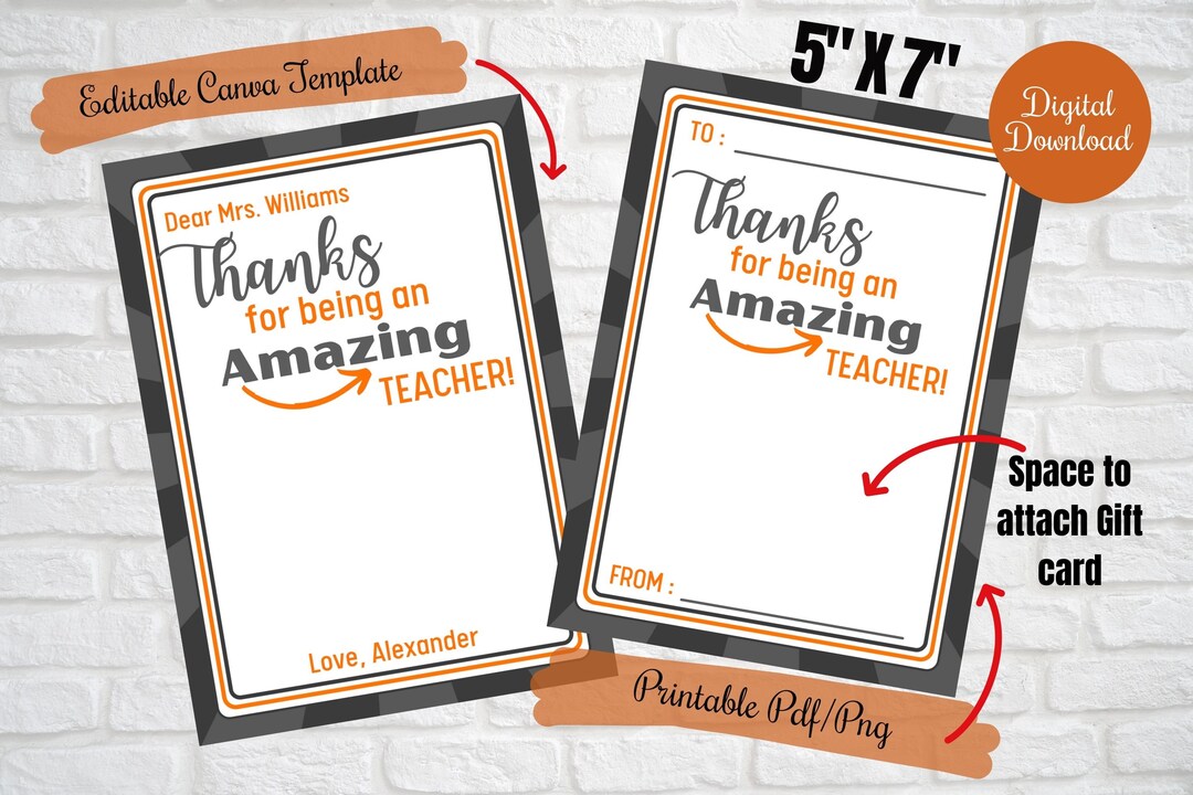 Amazing Teacher Gift Card Holder ,end of Year Gift, Teacher ...