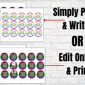 Teachers Like You Paint Bright Futures, Teacher Editable Gift Tags, PTO ...