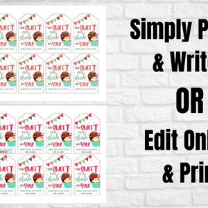 Co-worker Teammate Appreciation Cupcake Gift Taghow Sweet It | Etsy