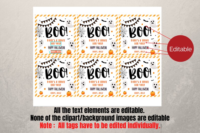 Boo Heres a Treat for You, Halloween Teacher Student Gift Tags ,school ...