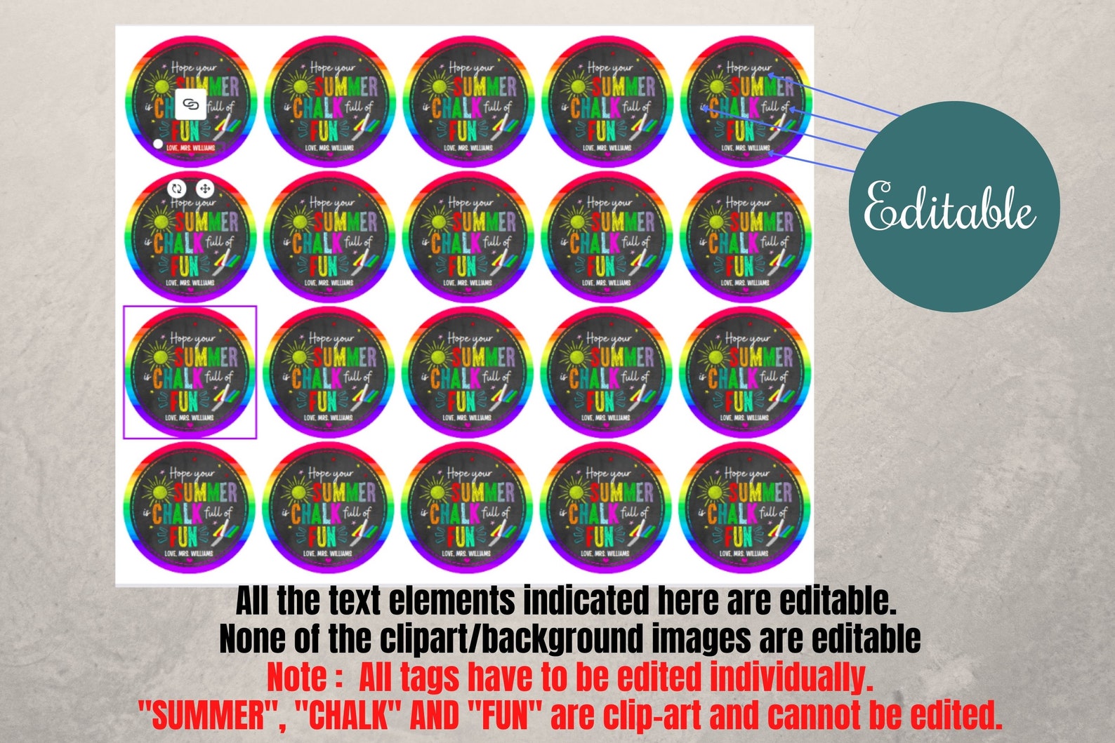 Chalk Full of Fun Gift Tags, End of Year Gift Tags for Students, End of ...