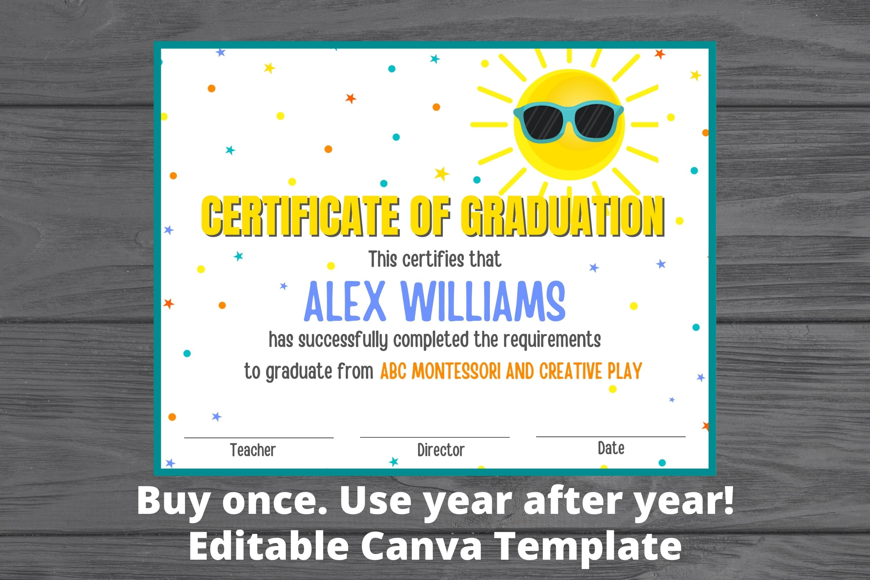 Editable Kindergarten Graduation Certificate Printable, Future is so ...