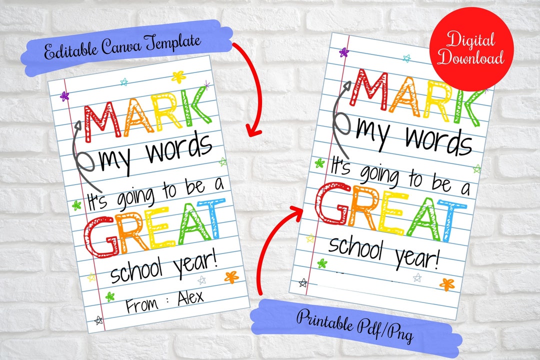 Mark My Words,it is Going to Be Great Year, New Year Marker Shapie Gift ...