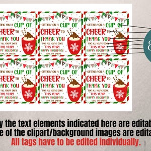 Here's a Cup of Cheer to Thank You Hot Cocoa Hit Gift Tags , Hot ...