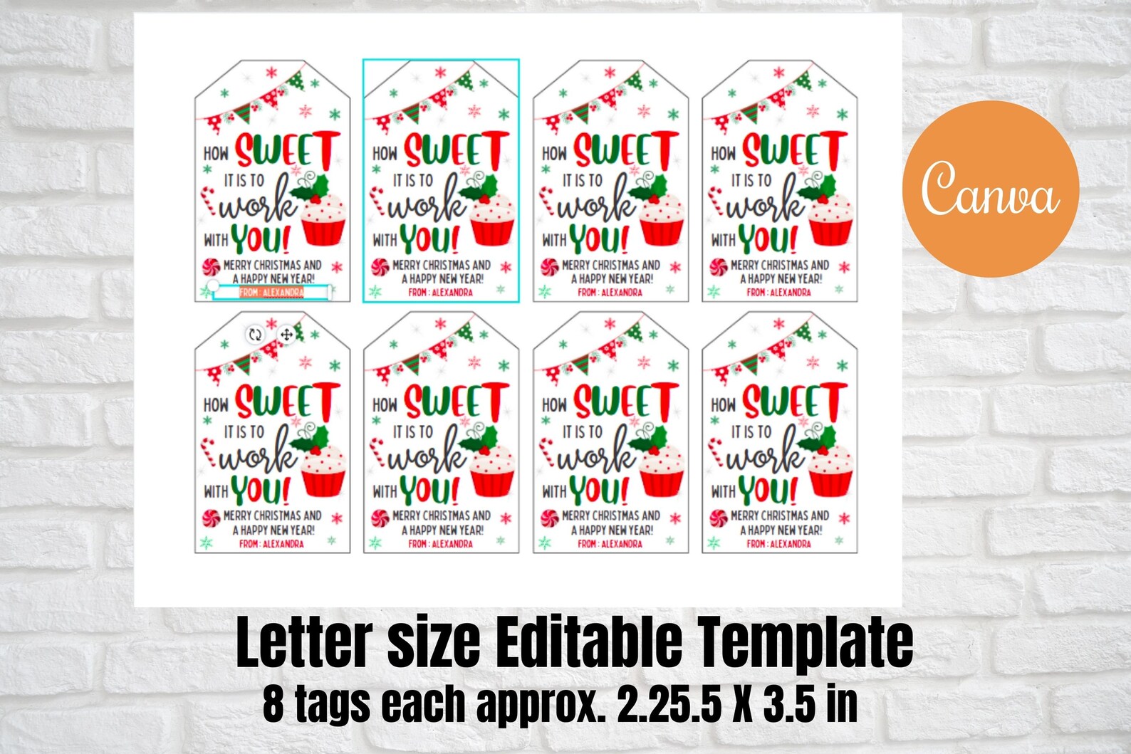 Christmas Gift Treat Tags for Co-workers How Sweet It is to | Etsy