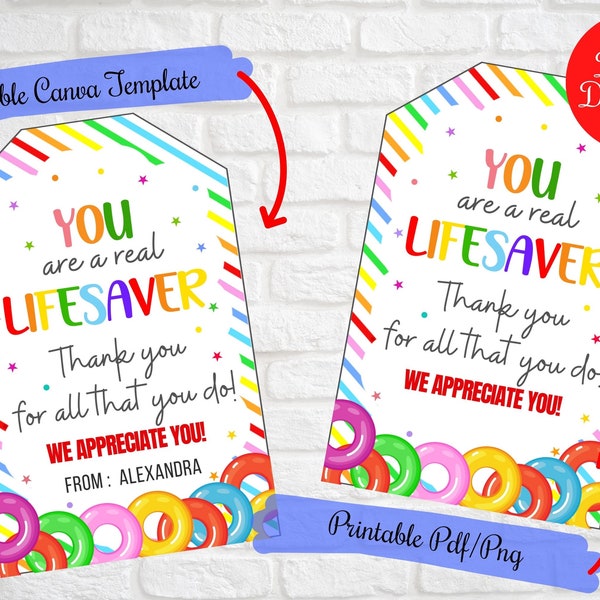 Lifesaver Thank You - Etsy