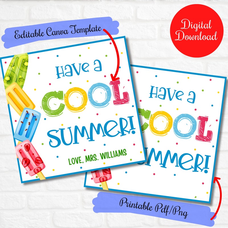 Popsicle Gift Tag - 60+ Gift Ideas for 2024