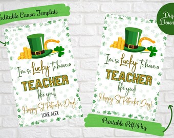 I'm so Lucky to Have You in My Class St Patricks Day Stickers Rainbow ...