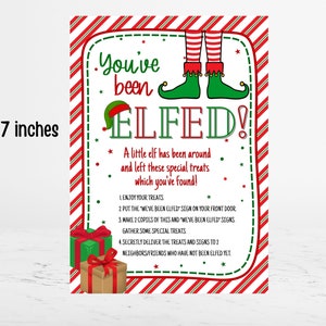 You've Been Elfed, We've Been Elfed Sign, Christmas Neighbor Elfed Game ...