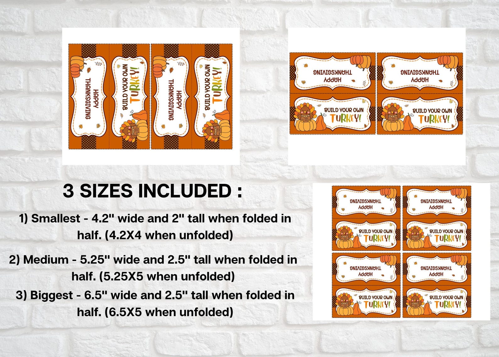Build Your Own Turkey Kit Treat Bag Topper,thanksgiving Class School ...