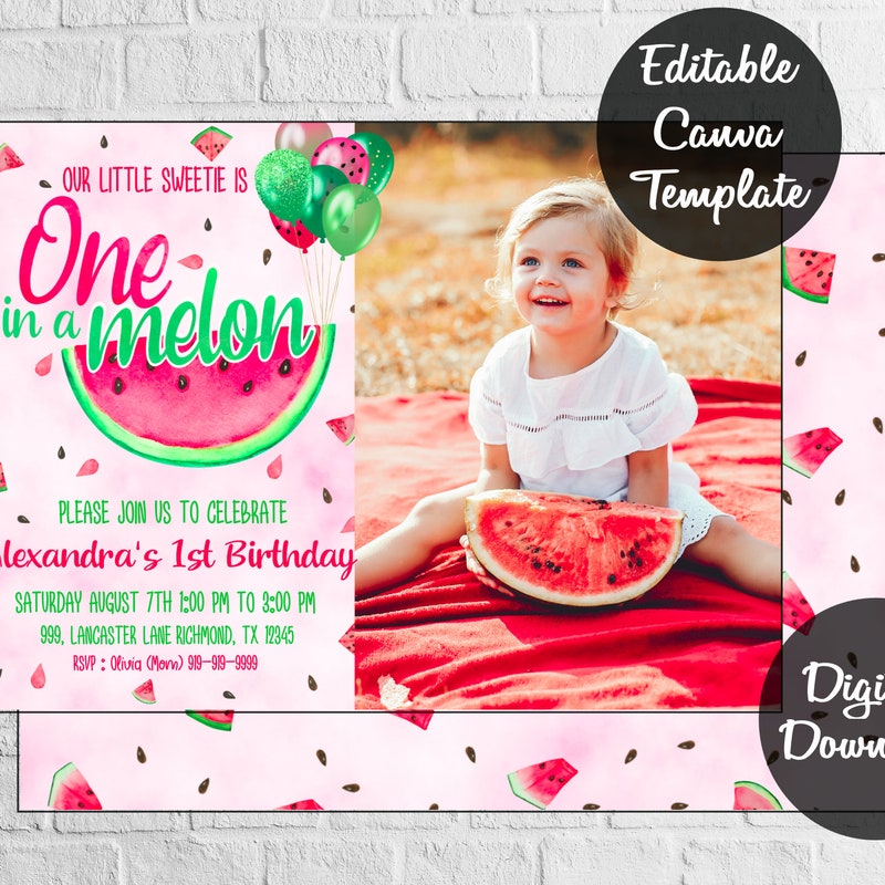 Watermelon Invitation - Etsy