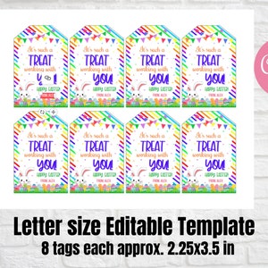 Co Worker Easter Gift Tags,such a Treat Working With You, Employees ...