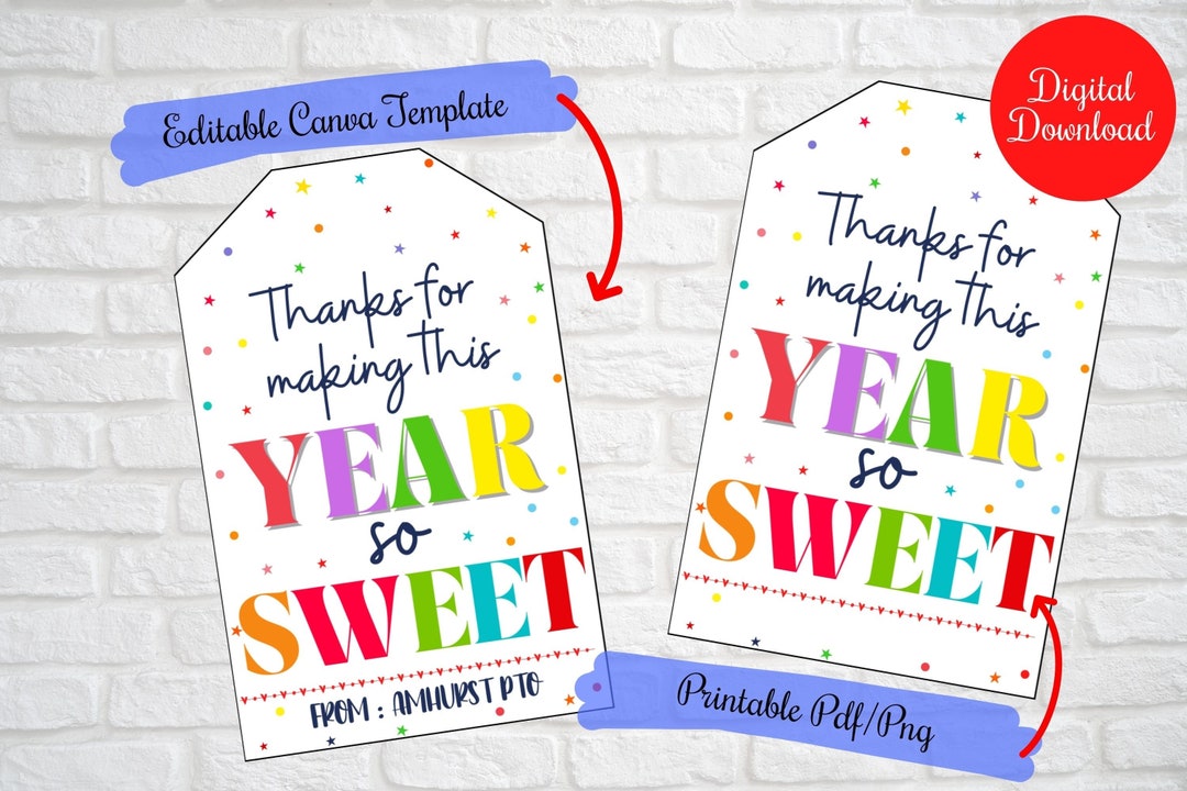 Thanks for Making This Year so Sweet Teacher Coach Mentor - Etsy