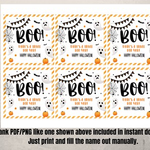 Boo Heres a Treat for You, Halloween Teacher Student Gift Tags ,school ...