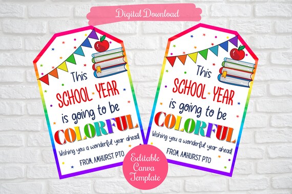 Back to School Marker Gift tags This school year is going to | Etsy