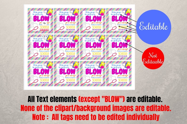 Back to School Bubbles Gift Tags, This Year is Going to Blow You Away ...
