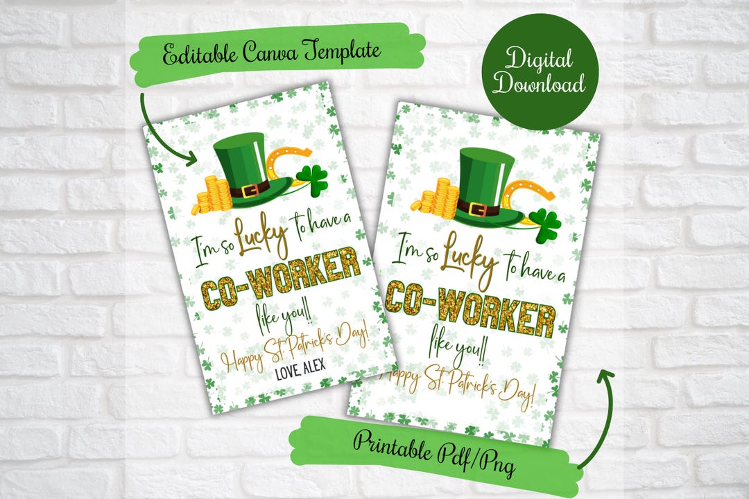 So Lucky to Have a Co-worker Like You,co Worker St Patrick's Day Gift ...