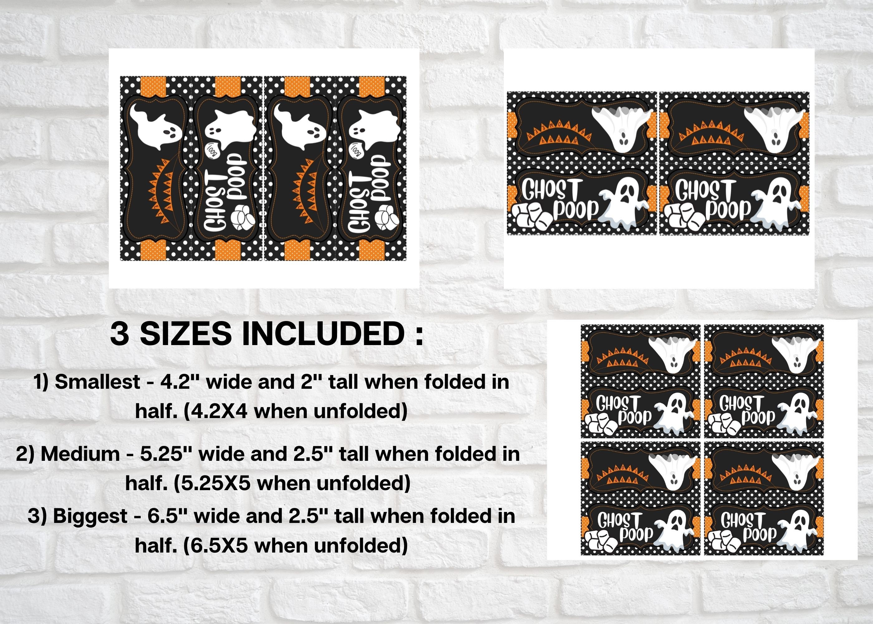 Ghost Poop Marshmallow Halloween Treat Bag Topper Marshmallow - Etsy