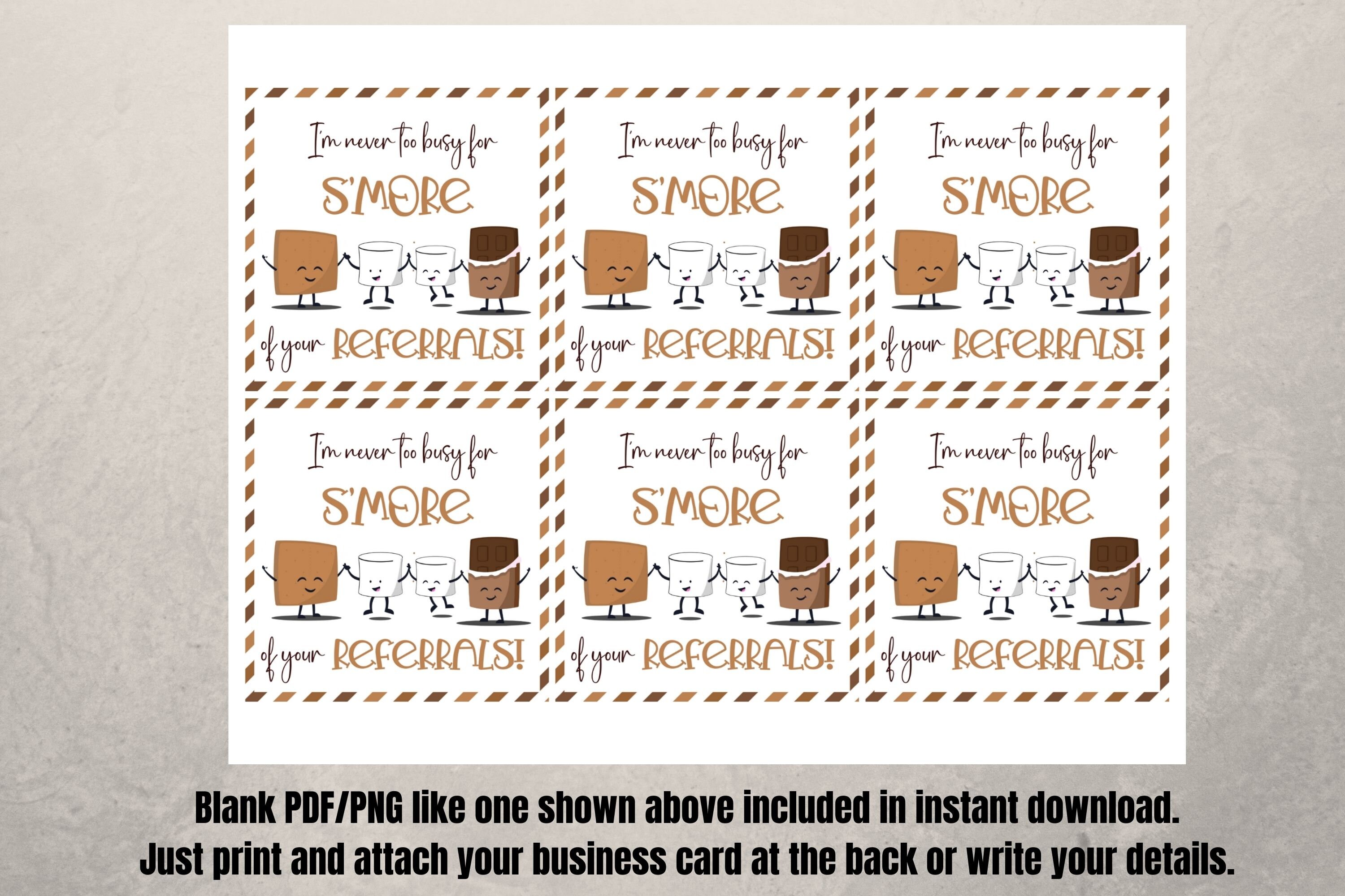 Realtor Smores Gift Tags, I'm Never Too Busy for Smore of Your ...