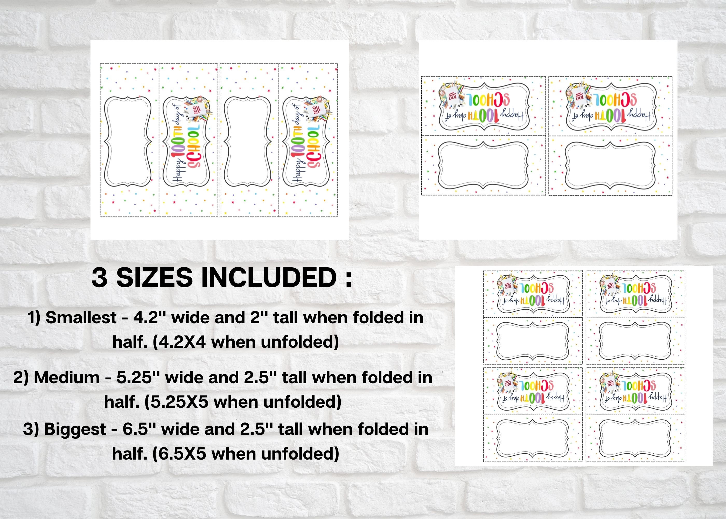 Happy 100th Day of School Treat Bag Toppers for Students 100 - Etsy