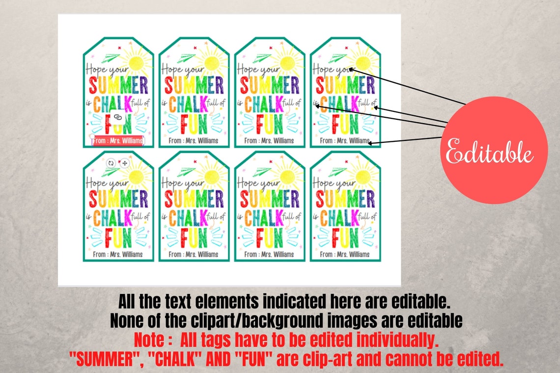 Chalk Full of Fun Gift Tags, End of Year Gift Tags for Students, Last ...