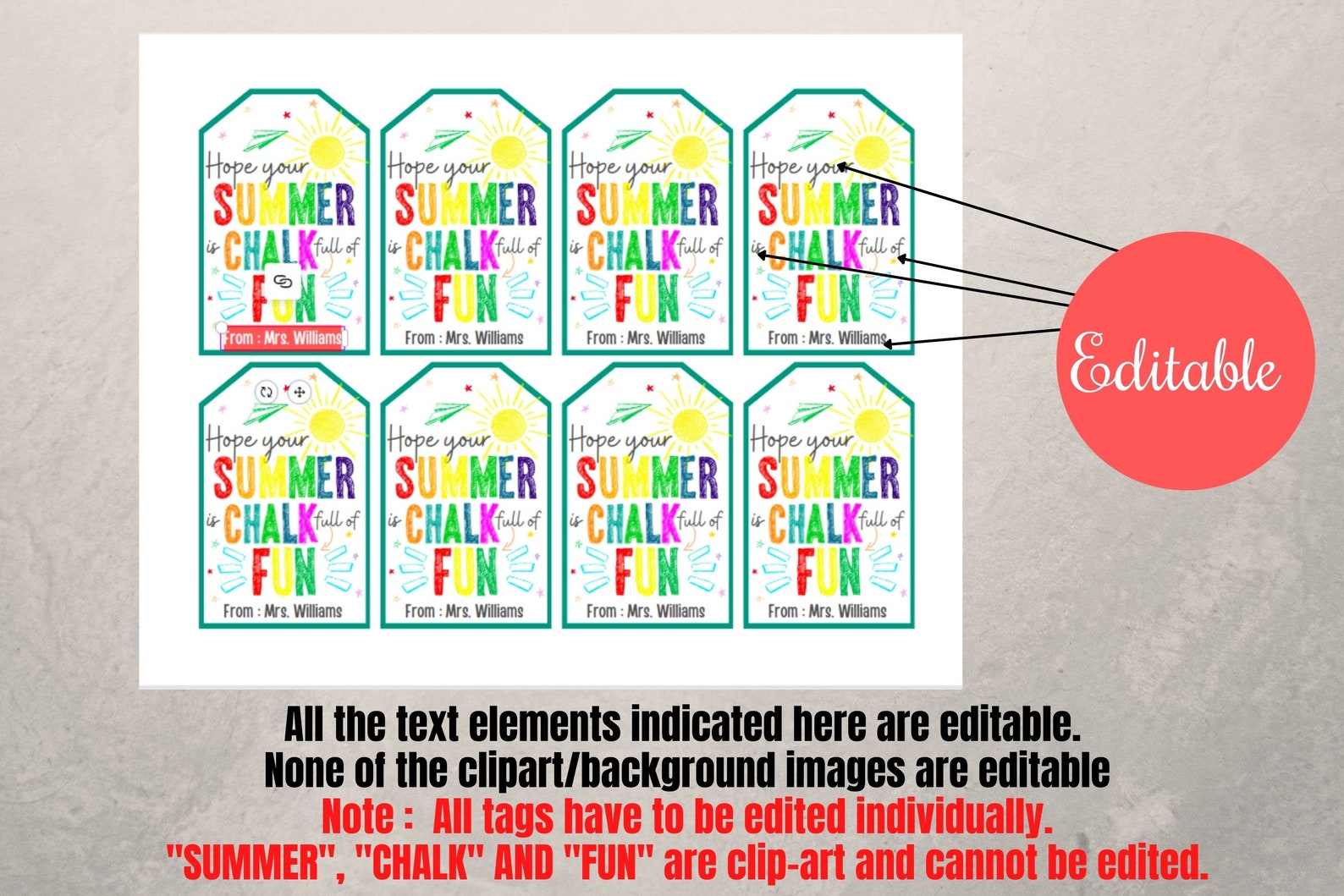 Chalk Full of Fun Gift Tags, End of Year Gift Tags for Students, Last ...