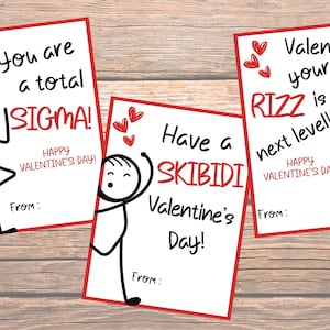 Slang Kids Valentine's Day Cards, Gen Z Alpha Teen Tween Funny ...