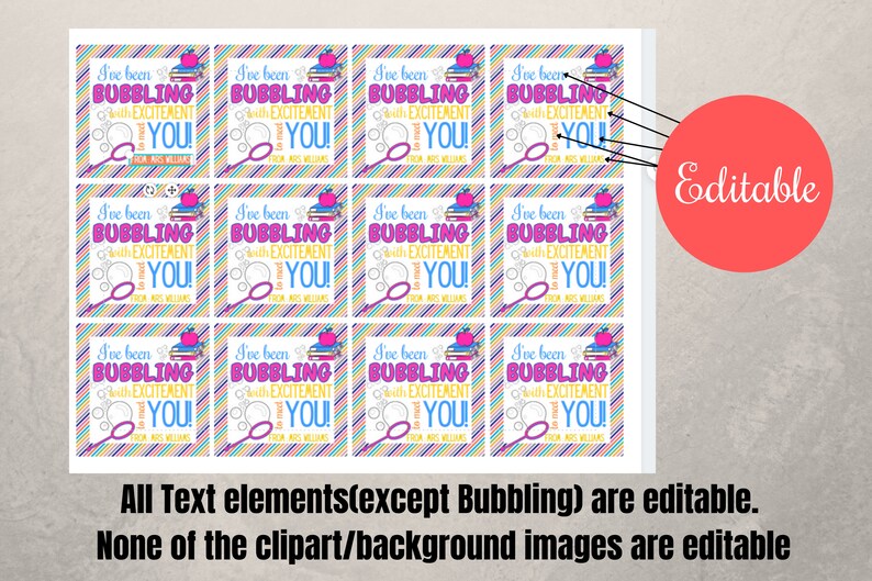 Back to School Bubbles Gift Tags I Am Bubbling With - Etsy