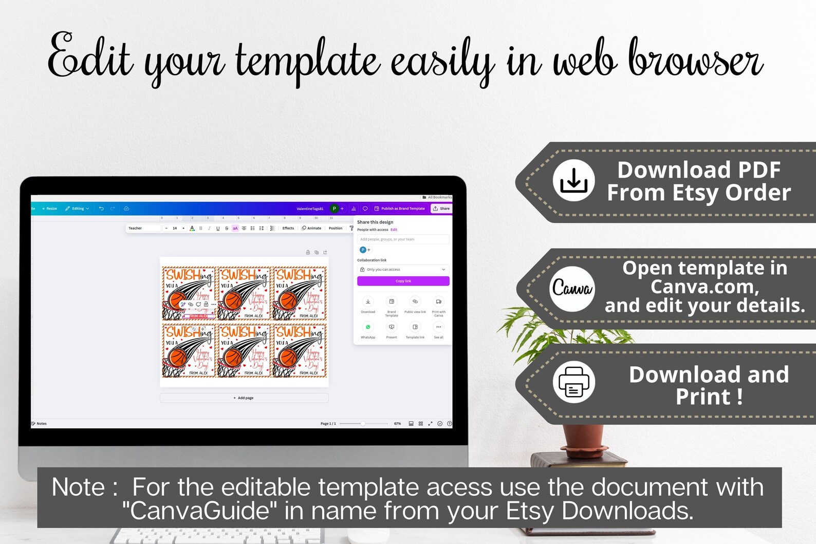 Swishing You a Happy Valentine's Day, Printable Editable Basketball ...