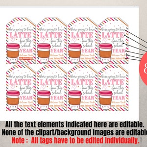 Back to School Coffee Gift Tags, We're Going to Have Latte Fun This ...